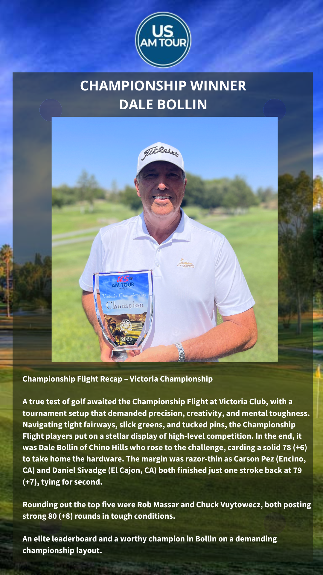 Victoria AM Championship - Full Field Scores Leaderboard | US Am Tour