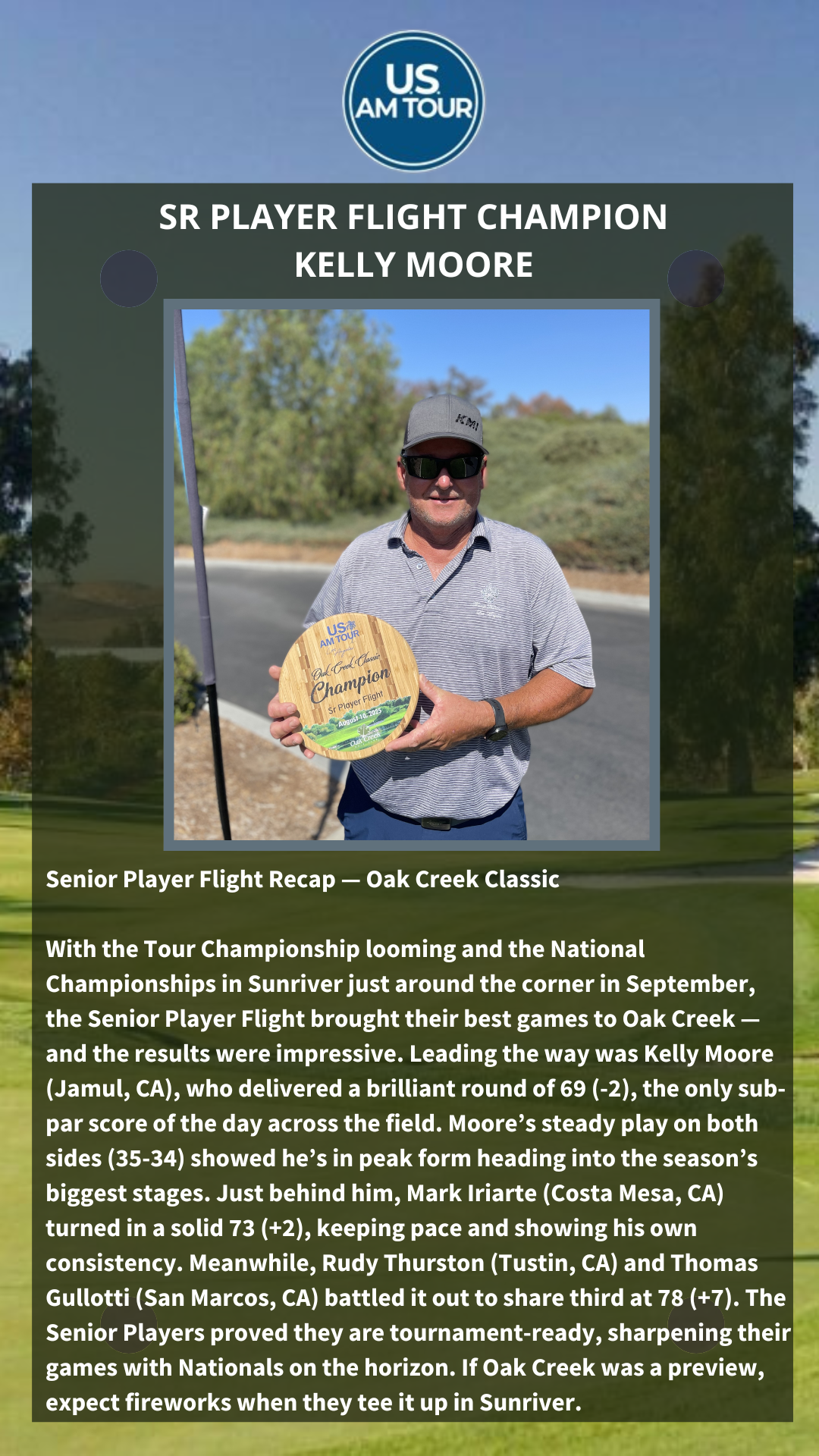 Oak Creek Classic - Full Field Scores Leaderboard | US Am Tour