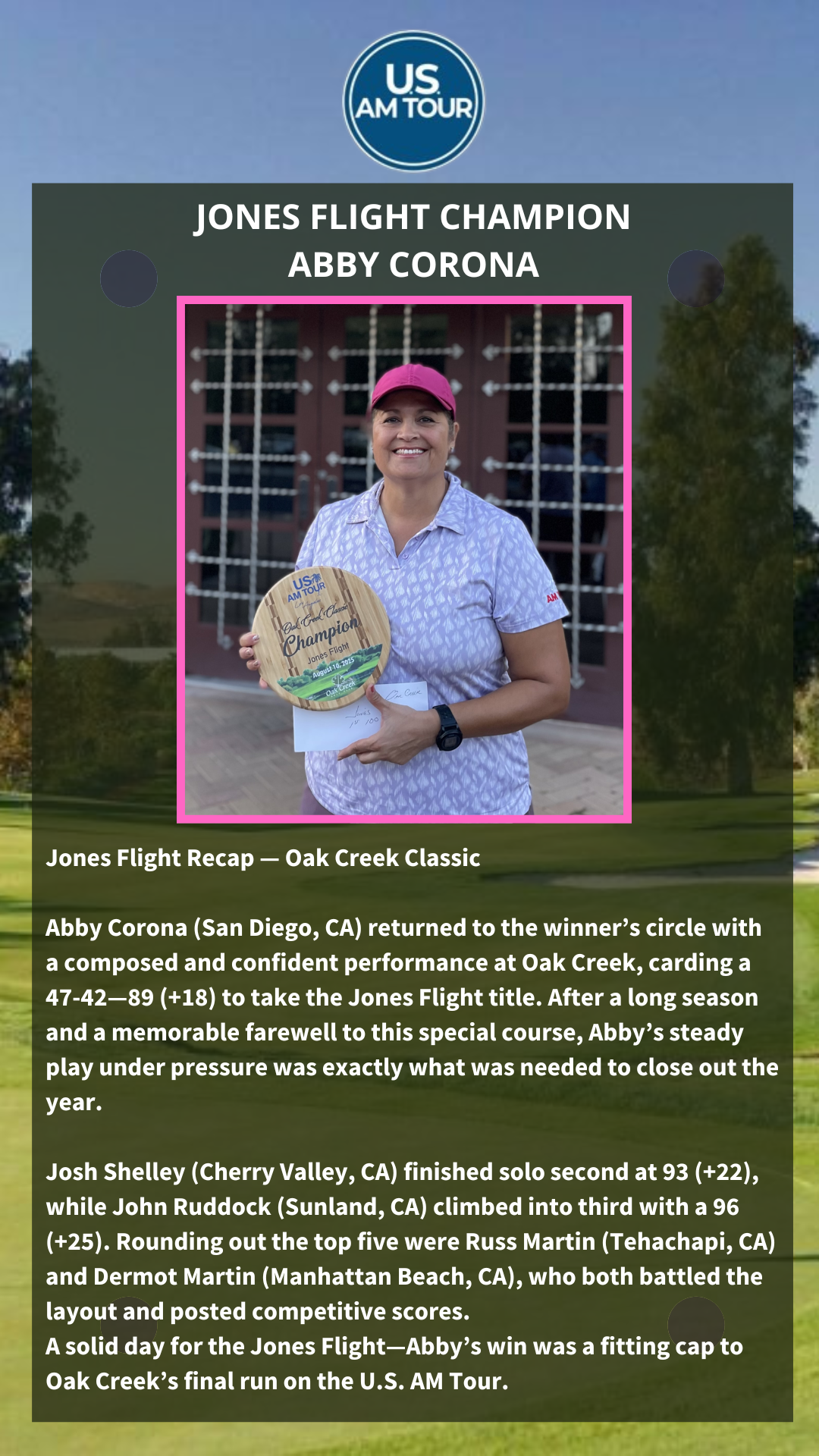 Oak Creek Classic - Player Flight Leaderboard | US Am Tour