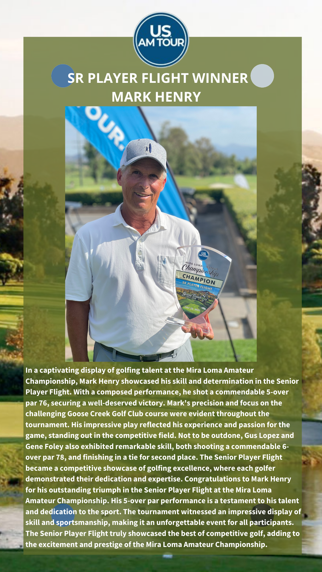 Mira Loma AM Championship - Full Field Scores Leaderboard | US Am Tour
