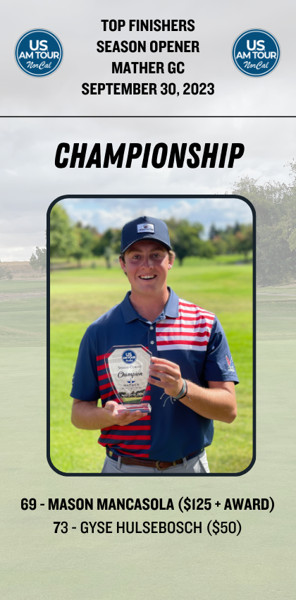 Season Opener @ Mather - Full Field Scores Leaderboard | US Am Tour