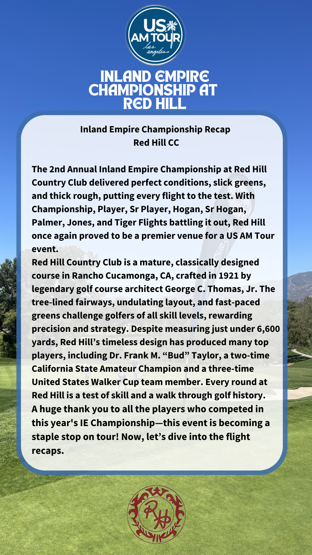 Red Hill Classic - Monday Series - Tournament Information Page | US Am Tour